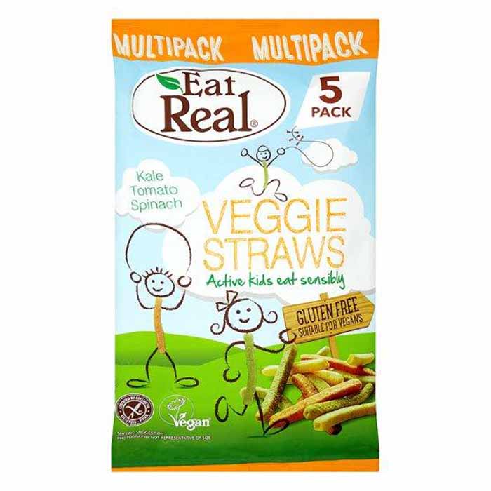 Eat Real - Kids Veggie Straws Kale Tomato Spinach Multipack, 5x20g | M ...
