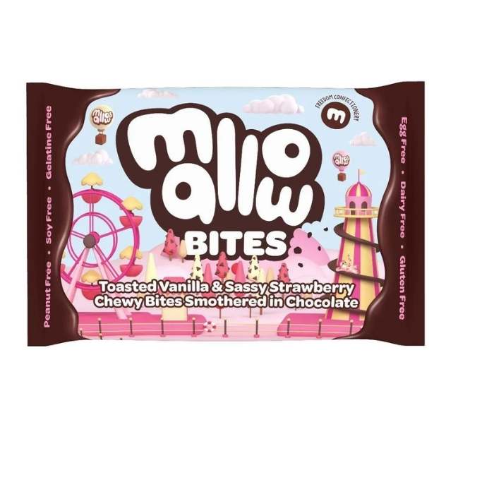 Freedom Mallows - Vanilla & Strawberry Chocolate Mallow Bites, 35g ...