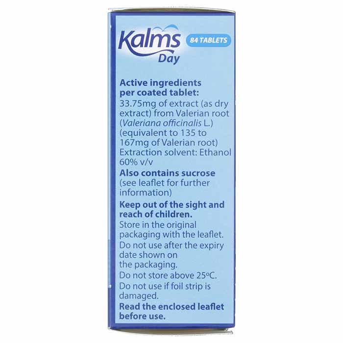 Kalms - Day Valerian Root Extract Herbal Tablets, 84 Tablets – PlantX UK