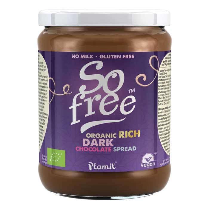 Plamil - So Free Organic Rich Dark Chocolate Spread | Multiple Sizes ...