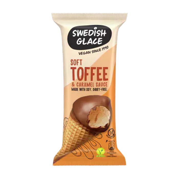 Swedish Glace - Soft Toffee & Caramel Cone, 105ml | Pack of 24 – PlantX UK