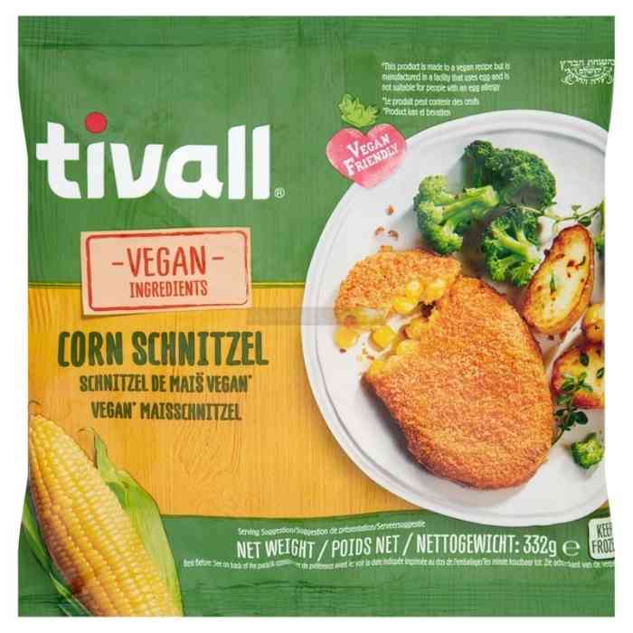 Tivall - Vegan Sweetcorn Schnitzel, 332g – PlantX UK