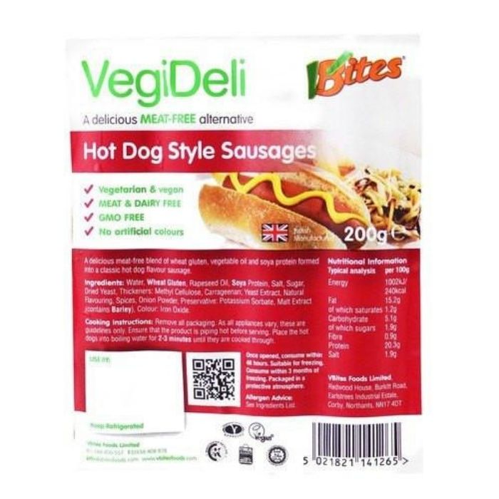 VBites - VegiDeli Meat Free Hot Dog, 200g – PlantX UK