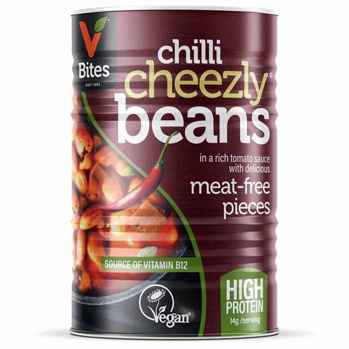 Vbites - Chilli Cheezly Beans with Meat-Free Pieces, 400g – PlantX UK